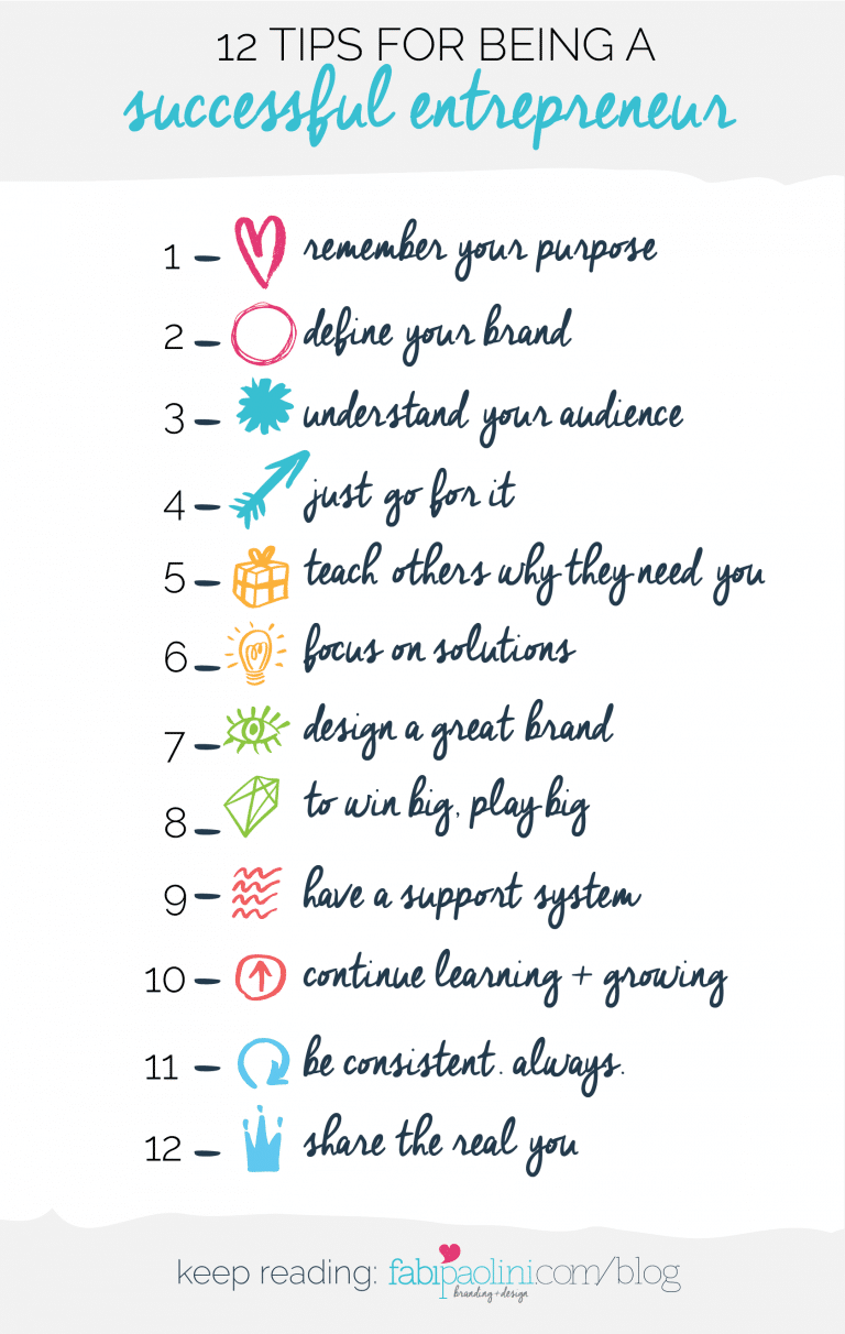 12 of the Best Tips for Being a Successful Entrepreneur | Fabi Paolini