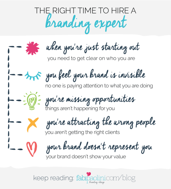 When is the tight rime to hire an expert In branding? - Fabi Paolini